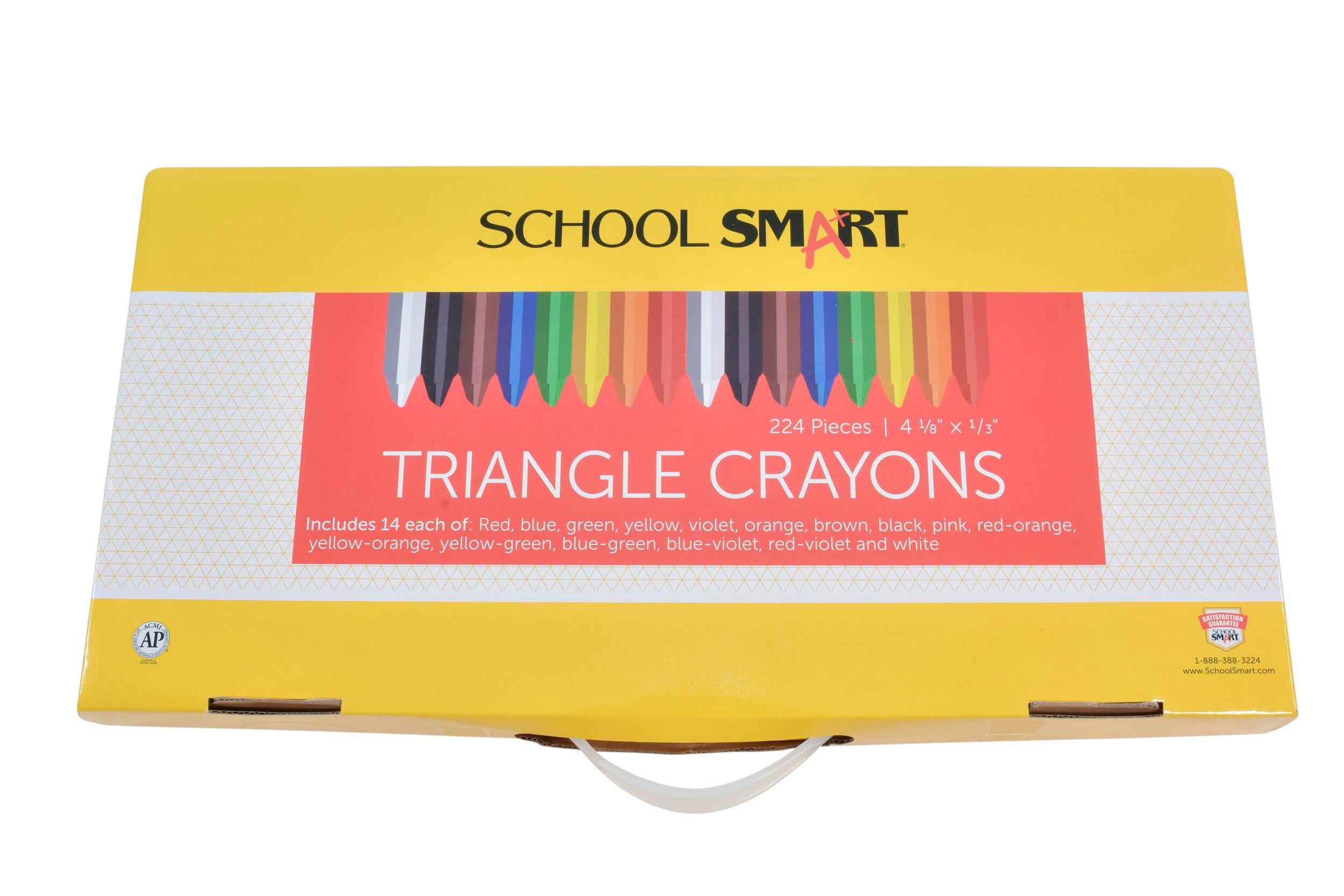 School Smart Triangular Crayons Set of 224